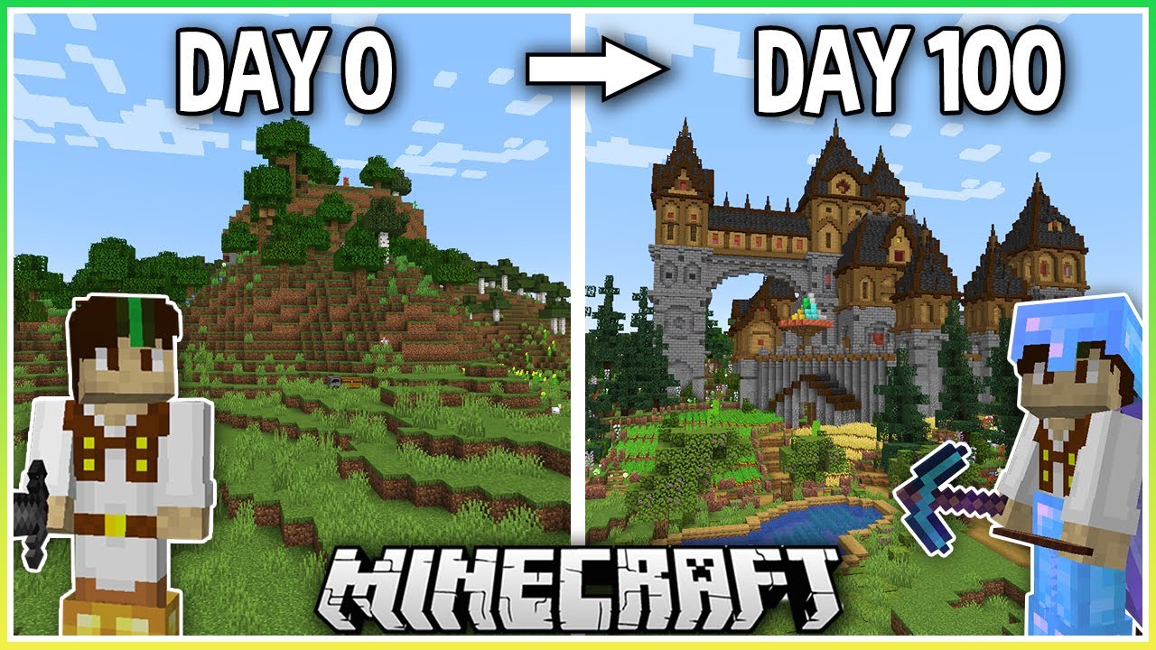 I Spent 100 Days Building a Minecraft Mega Base! - Minecraft videos
