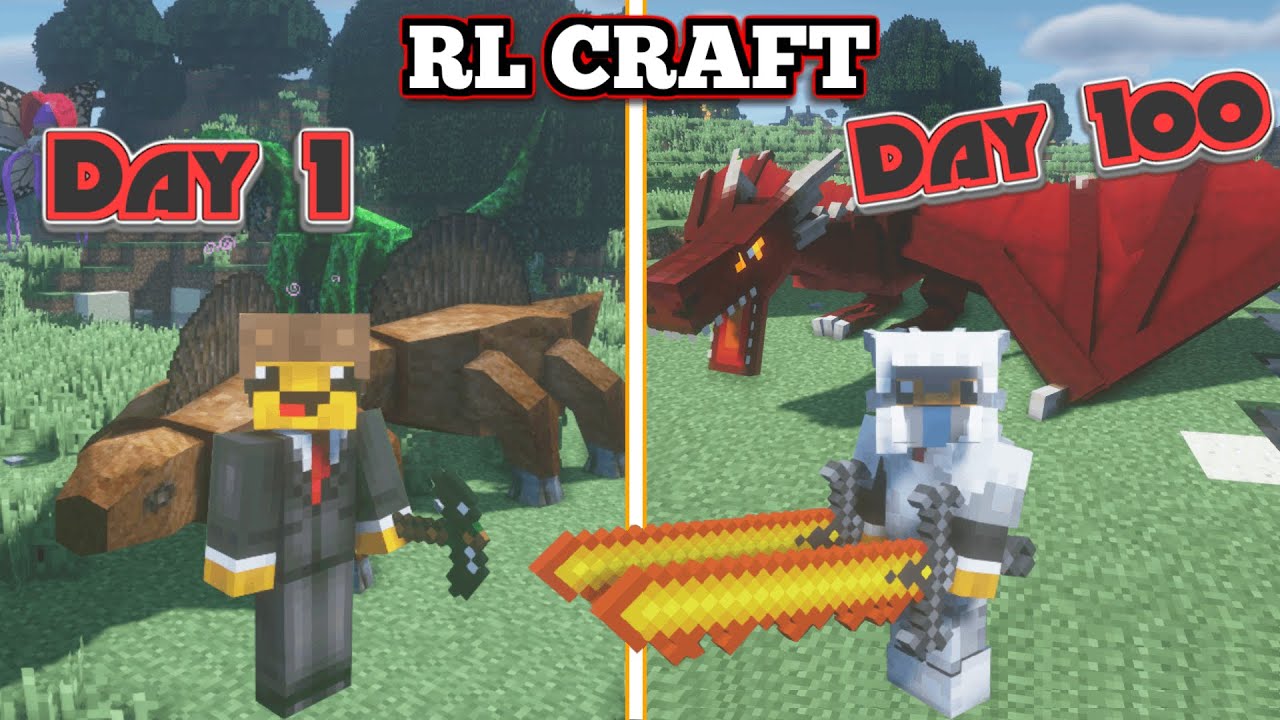 I Spent 100 Days In Minecraft RL CRAFT Minecraft Videos