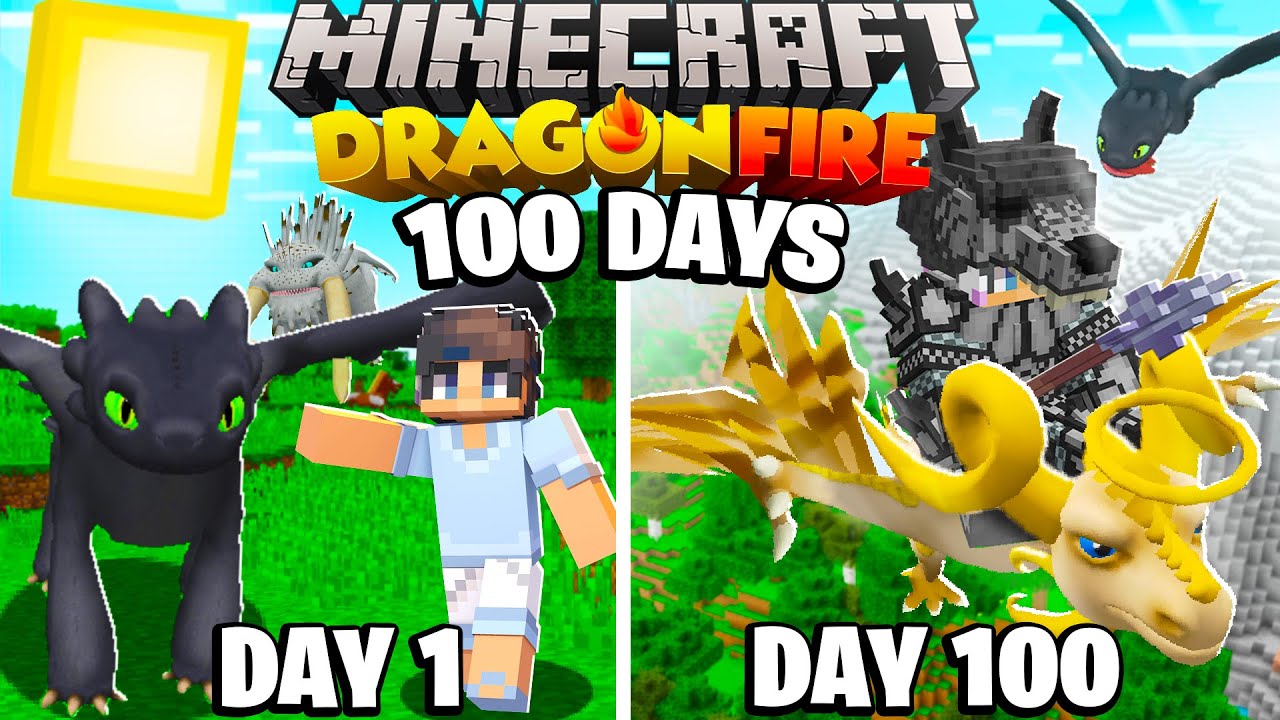 I Survived 100 Days in DRAGON FIRE Minecraft.. Here's What Happened ...