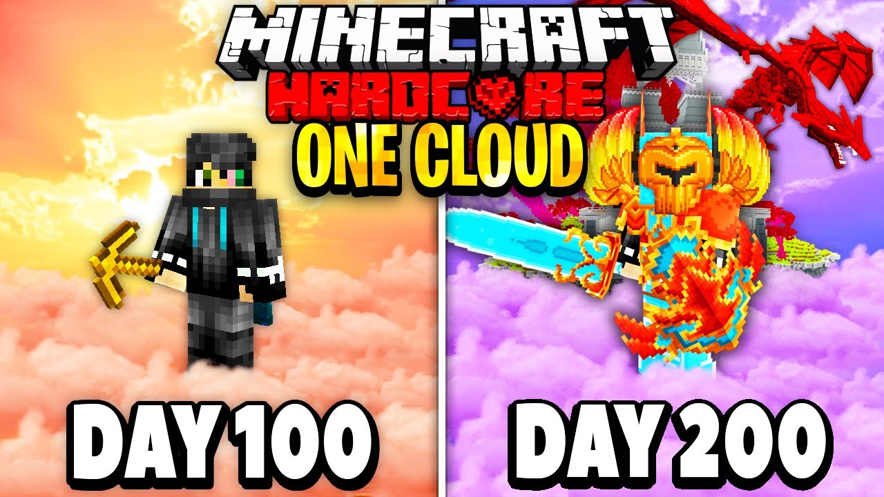 I Survived 200 Days on One Cloud in Minecraft.. Here's What Happened ...