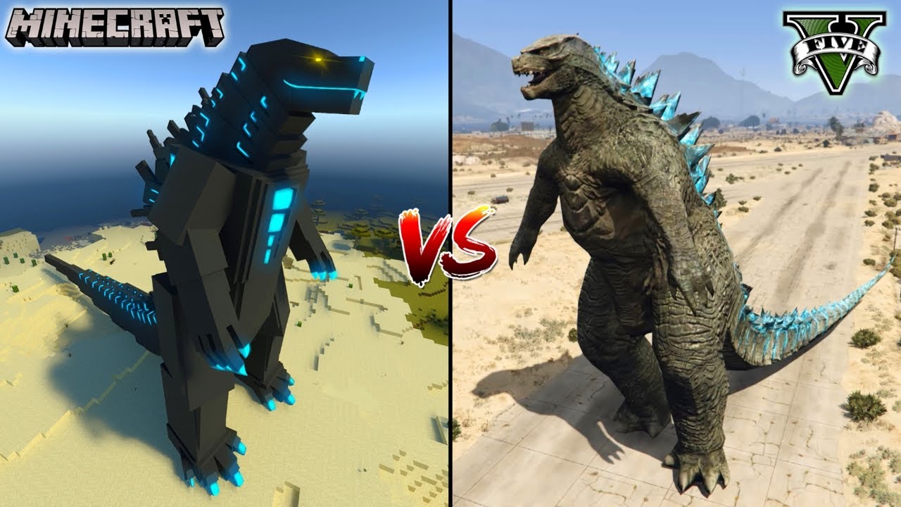 MINECRAFT GODZILLA VS GTA 5 GODZILLA - WHO IS BEST? - Minecraft videos