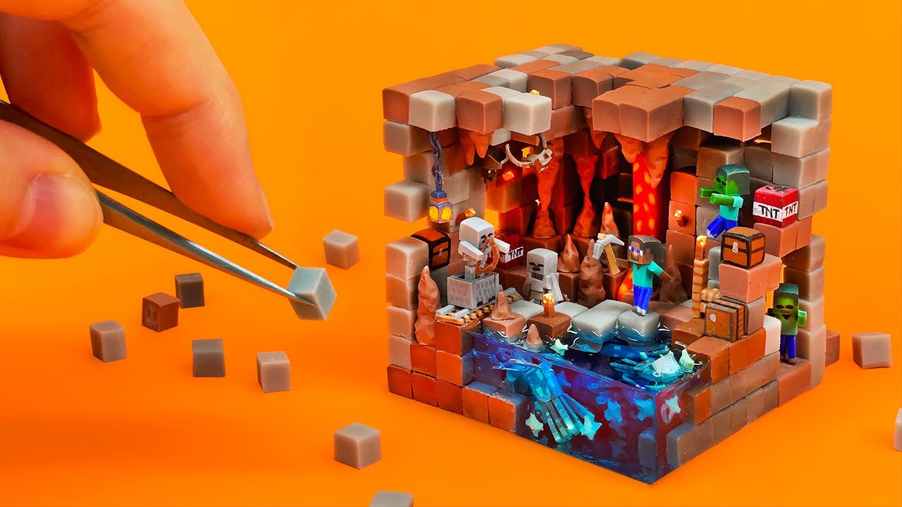 Making Tiny Minecraft World - Dripstone Cave (+Glow Squids!) 1.17 ...