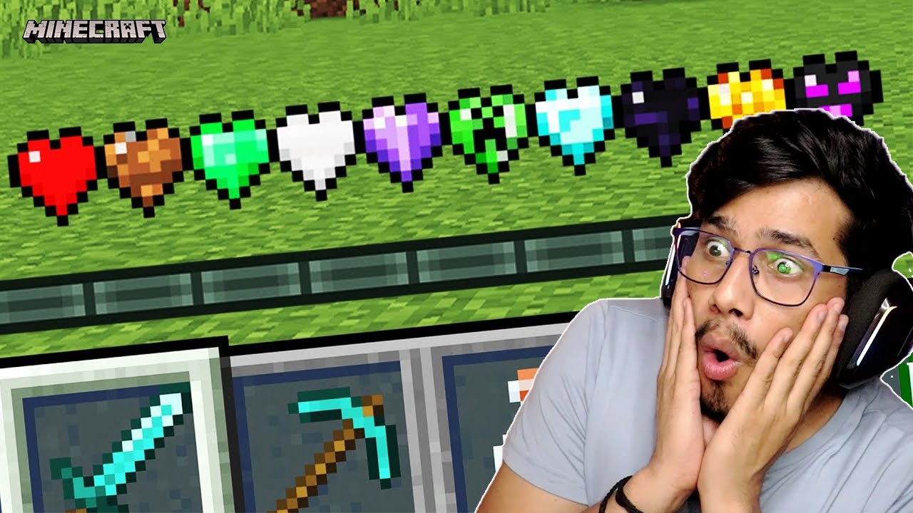 Minecraft, But You Get Custom Hearts - Minecraft videos