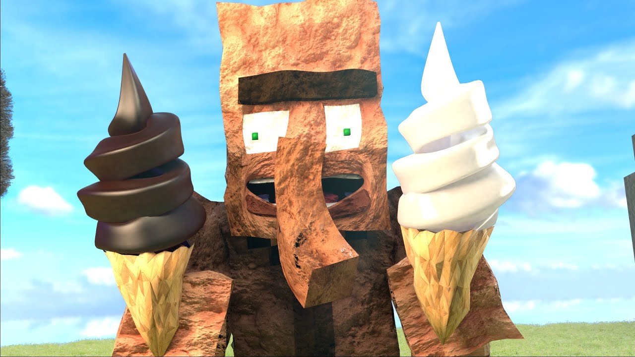 Minecraft Villager Ice Cream #Shorts - Minecraft videos