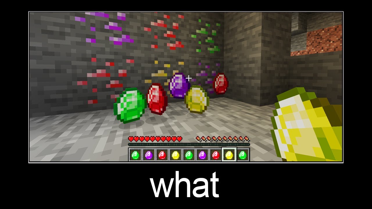 Minecraft wait what meme part 117 (multicolored diamonds) - Minecraft ...
