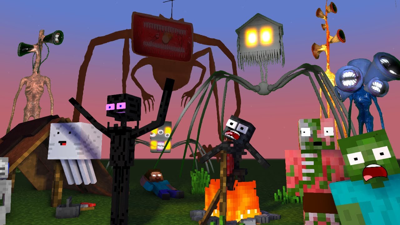 Monster School : SIREN HEAD GIANT FAMILY HORROR APOCALYPSE ATTACK RIP ...