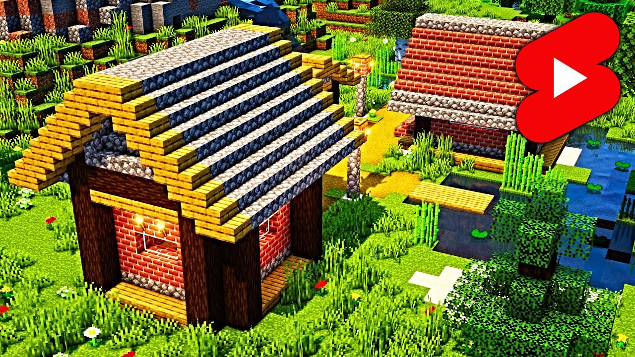 Rural Village in Minecraft: Timelapse #Shorts - Minecraft videos