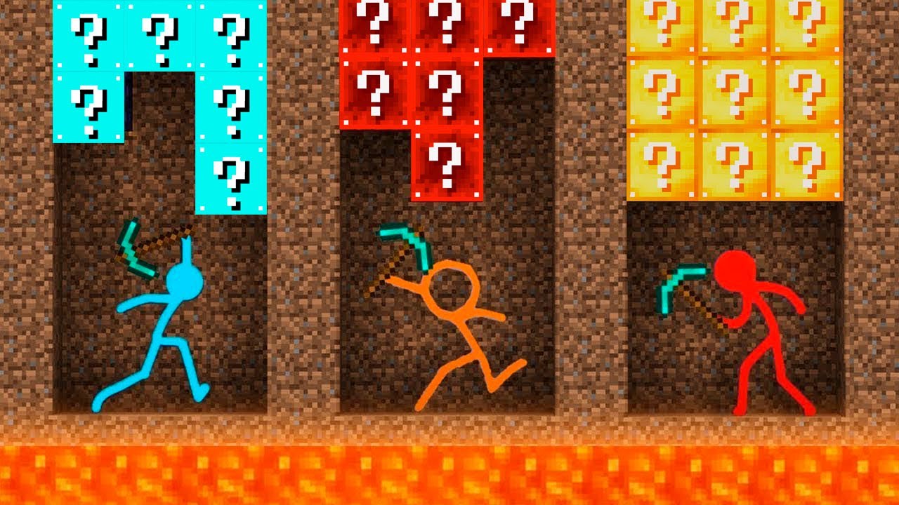 Stickman vs Minecraft Cartoon Stickman Minecraft Animation Stick Man ...