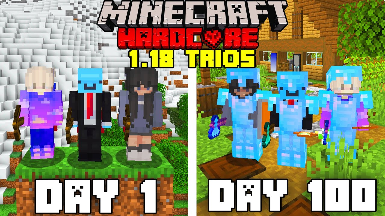 We Survived 100 Days in 1.18 Minecraft Hardcore - TRIO Minecraft ...