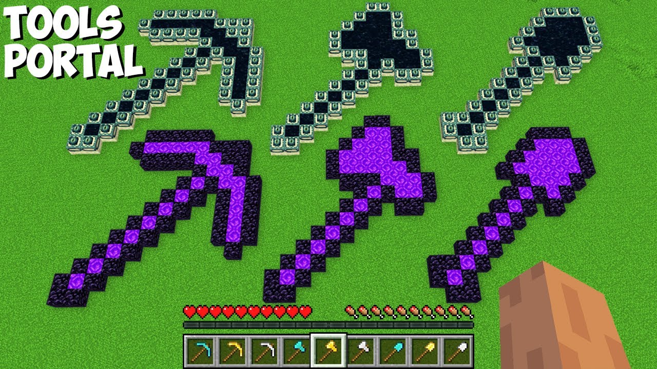 Which TOOLS PORTAL IS BETTER in Minecraft ? TOOLS NETHER PORTAL VS ...