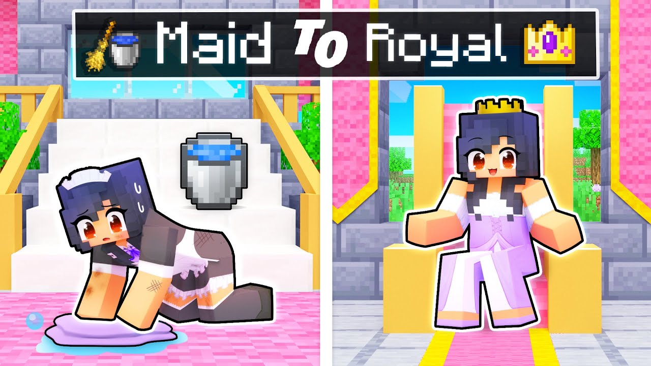 From MAID To ROYAL Story In Minecraft! - Minecraft videos