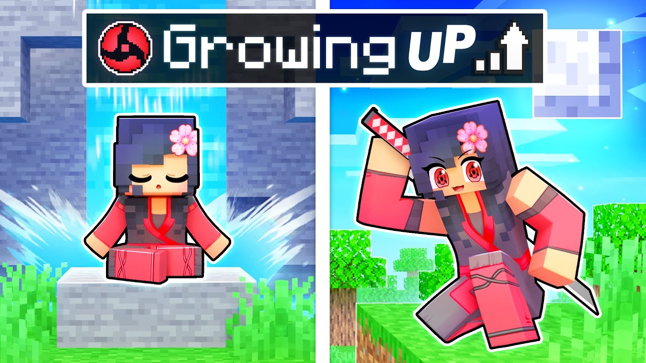 GROWING UP as a NINJA In Minecraft! - Minecraft videos