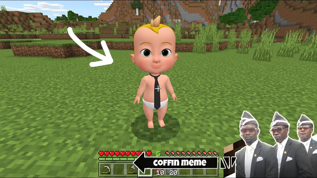 I Found Real Boss Baby in Minecraft - Coffin Meme - Minecraft videos