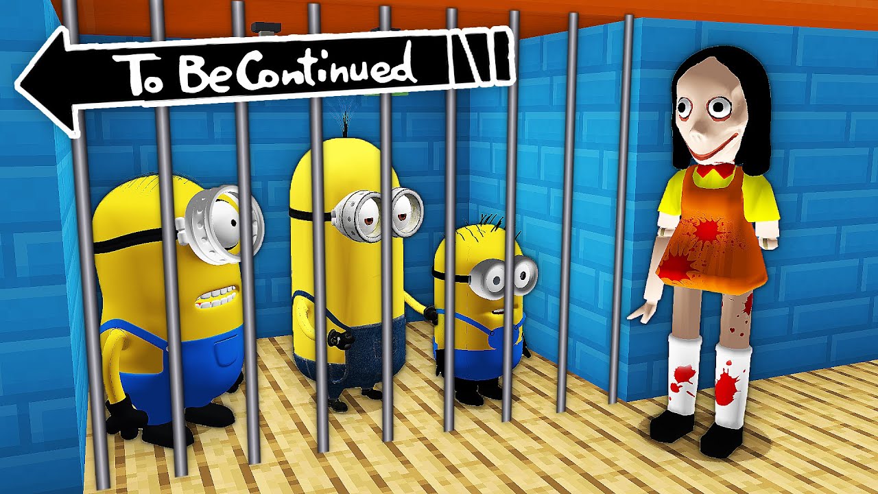 MINIONS ESCAPED FROM SQUID GAME DOLL vs MINION ZOMBIES in MINECRAFT ...