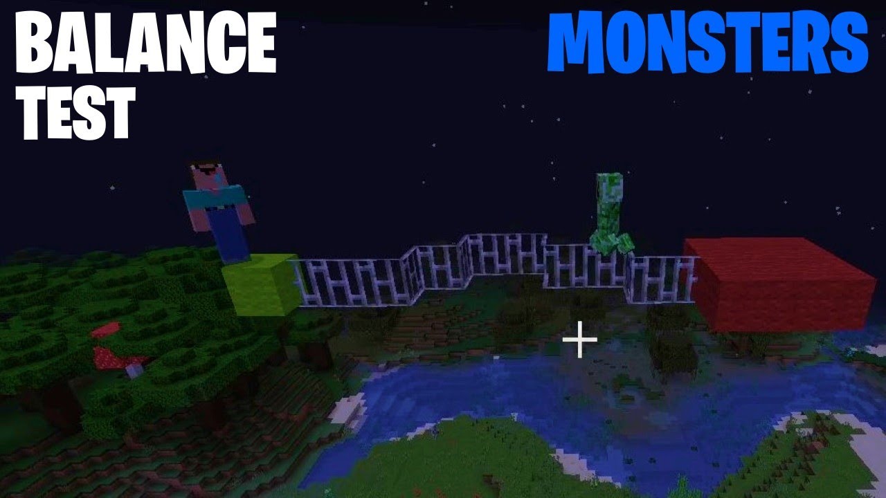 Minecraft Balance Test ( MONSTERS ) - Minecraft videos