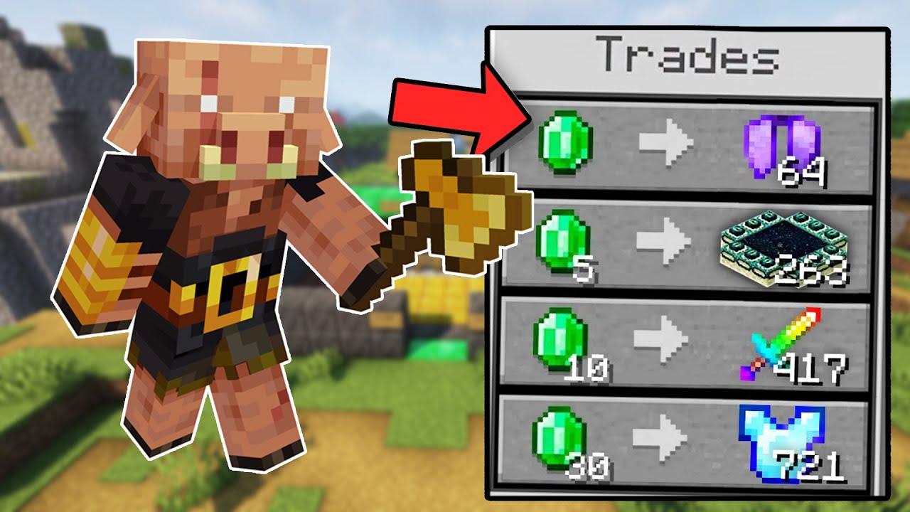 Minecraft, But All Mobs Trade OP Items.. - Minecraft videos