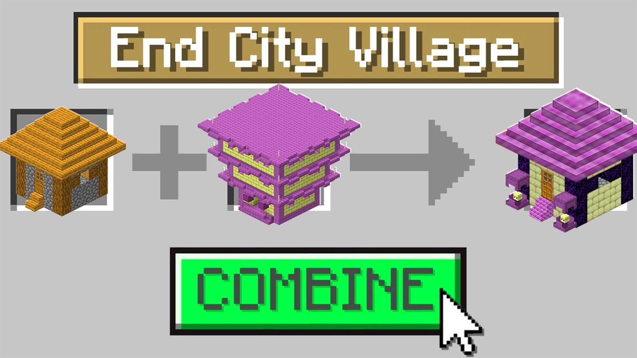 Minecraft But You Can Combine Structures - Minecraft videos