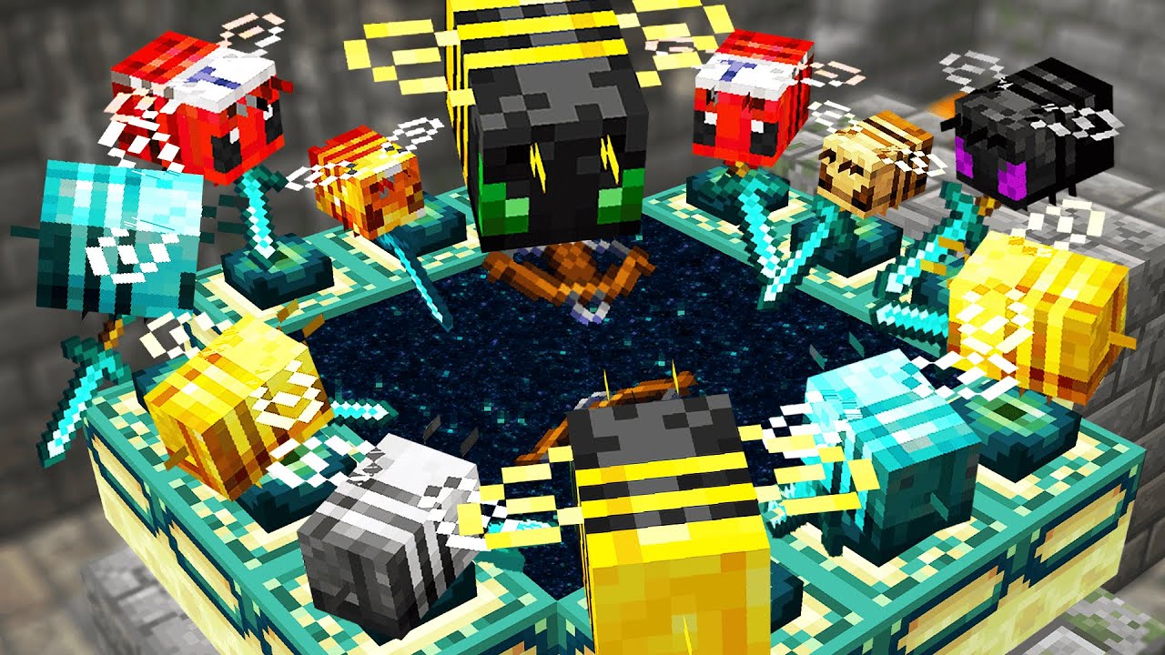 Minecraft but Bees Beat the game for you - Minecraft videos