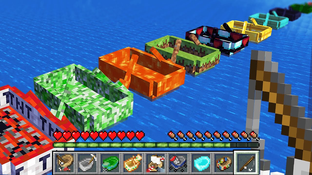 Minecraft but there's Custom Boats - Minecraft videos