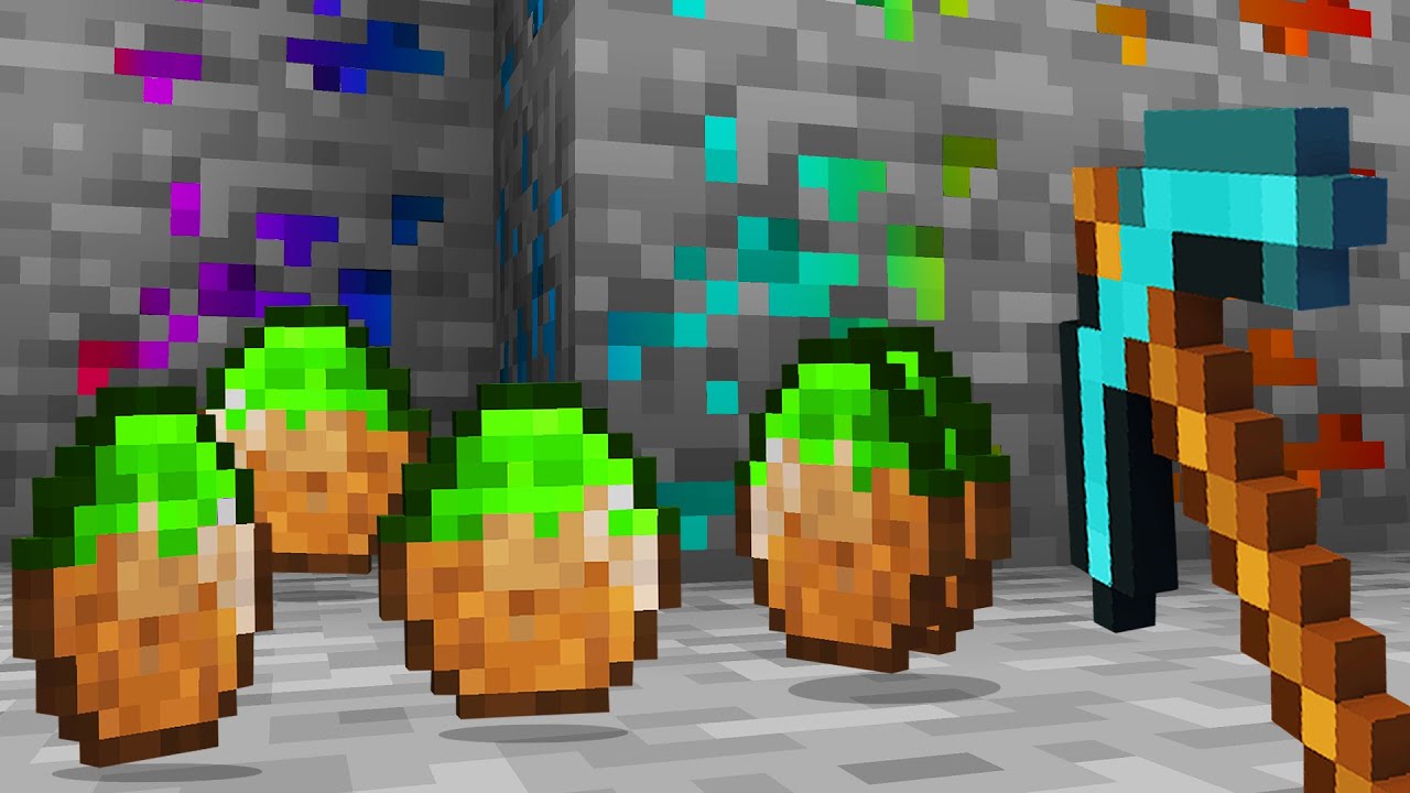 Minecraft but there's MORE Custom Diamonds - Minecraft videos