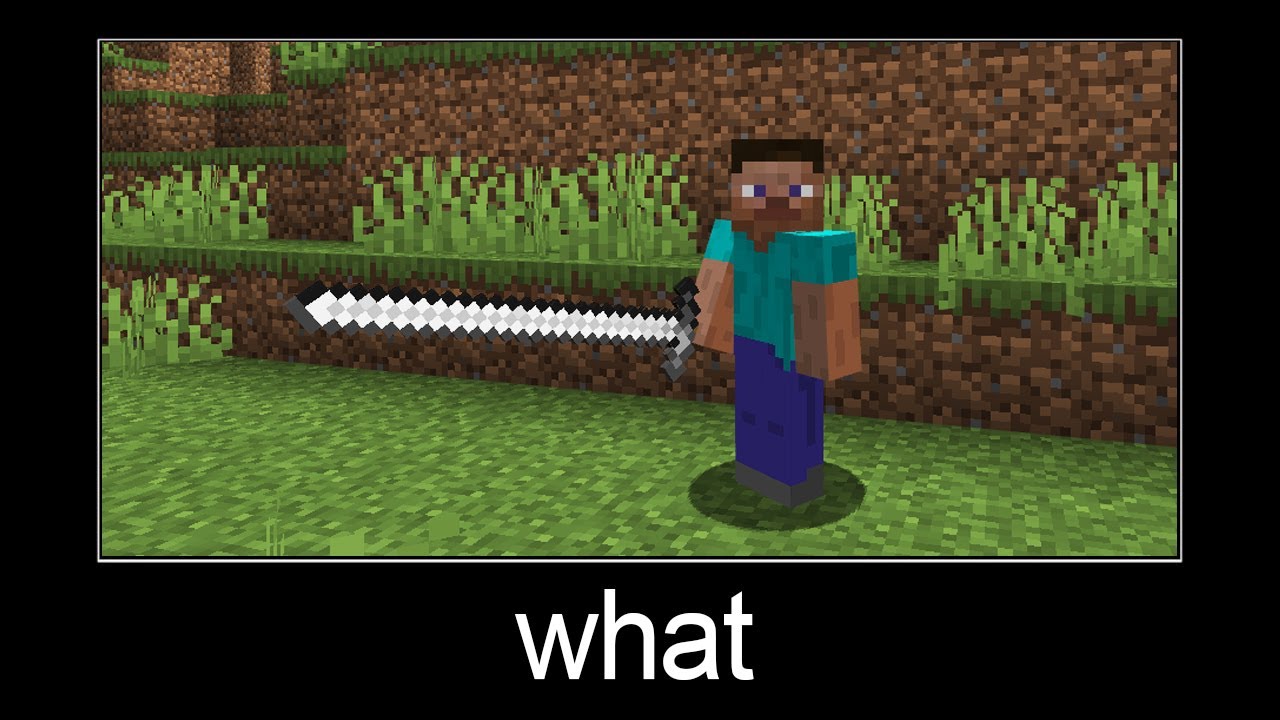 Minecraft wait what meme part 101 (long sword) - Minecraft videos