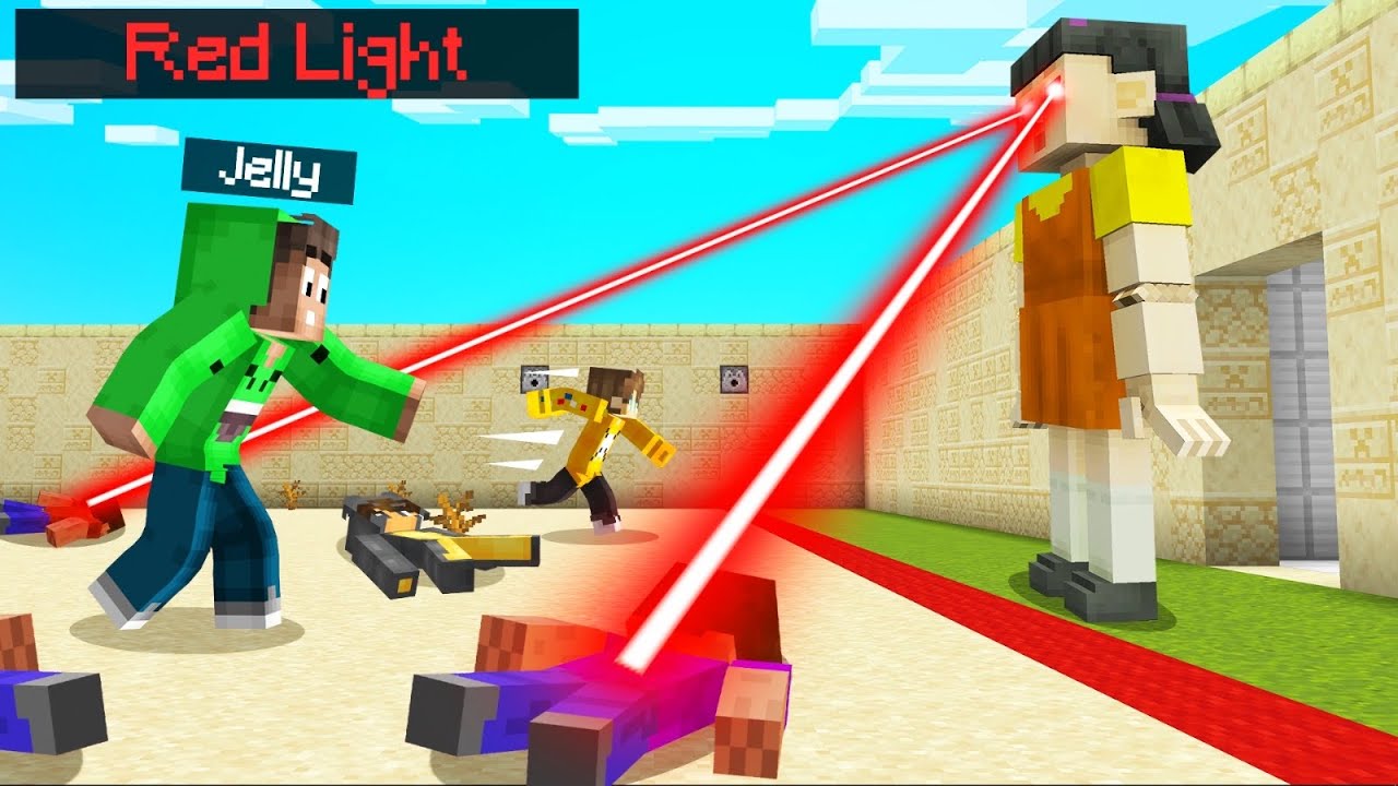 Playing SQUID GAME In MINECRAFT! (Red Light, Green Light) - Minecraft ...