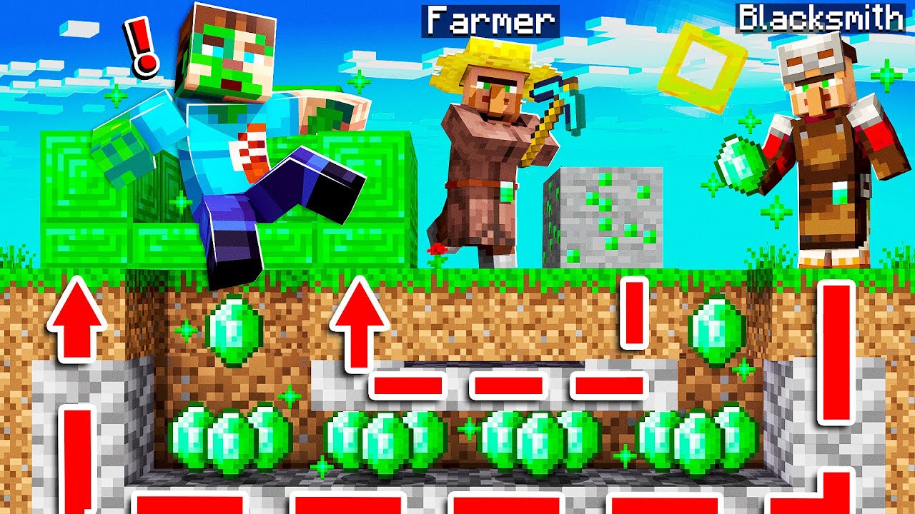 UNLIMITED EMERALD FARM in Minecraft! - Minecraft videos