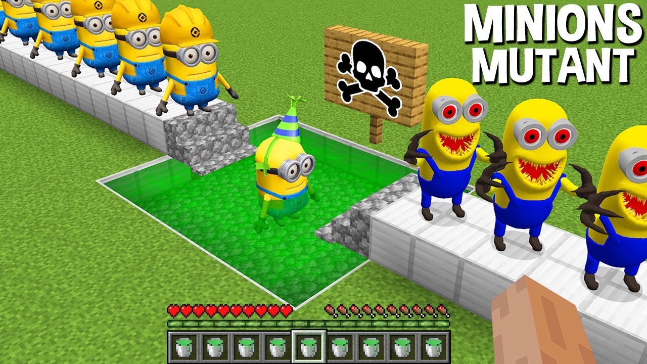 What if YOU CREATE MUTANT MINIONS in Minecraft ? USING A RADIATION and ...