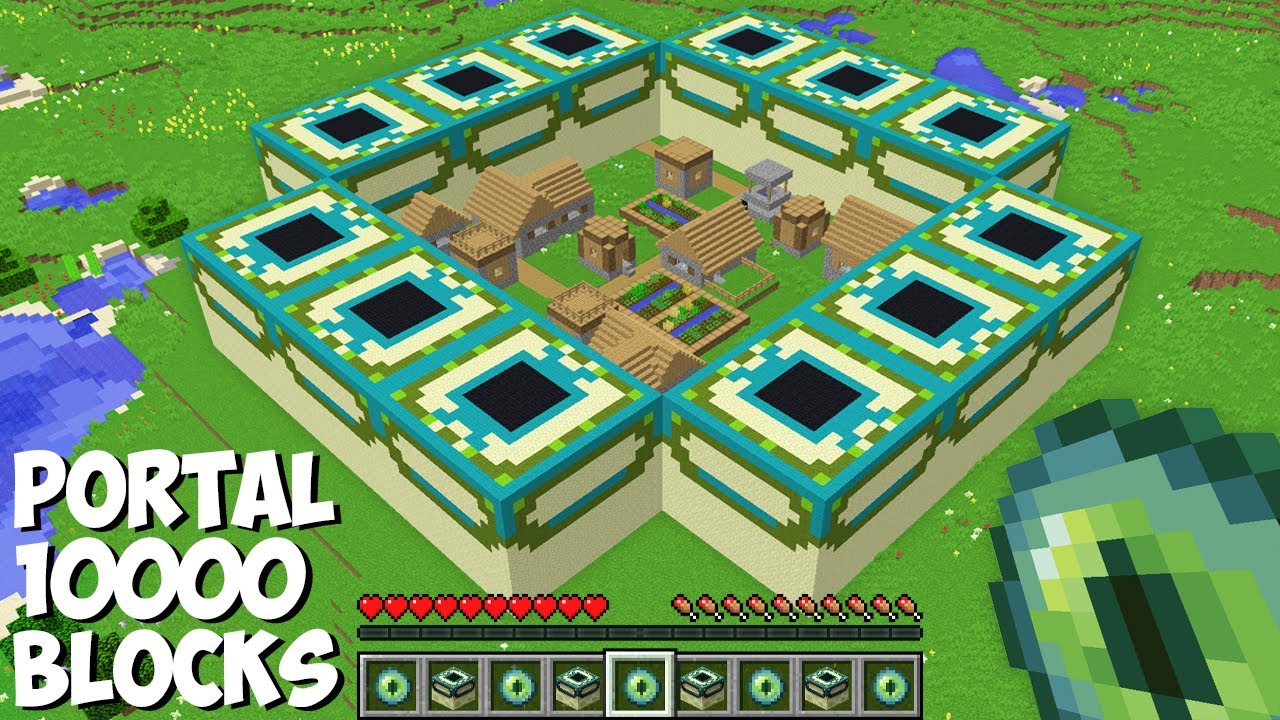 What if you BUILD END PORTAL OF 10000 BLOCKS in Minecraft ? INCREDIBLY ...