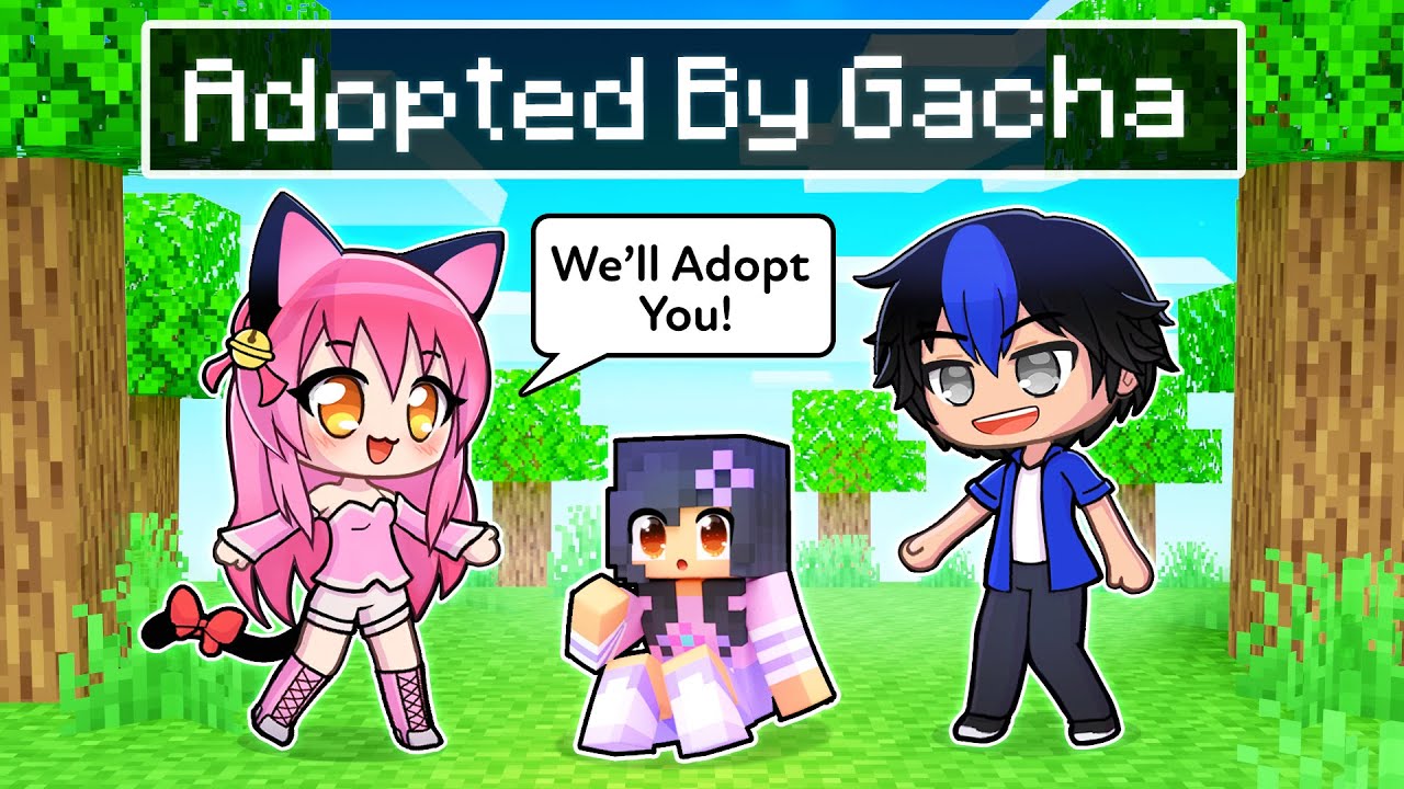 Adopted By GACHA STORIES In Minecraft! - Minecraft videos
