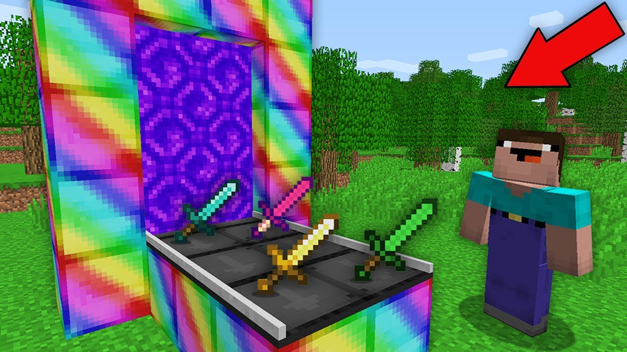 HOW TO GET SUPER SWORDS WITH AN UNUSUAL PORTAL IN MINECRAFT ? 100% ...