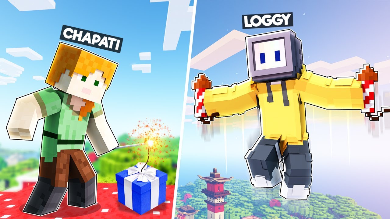 LOGGY CRAFTED INDIAN FIREWORKS ON DIWALI | MINECRAFT - Minecraft videos