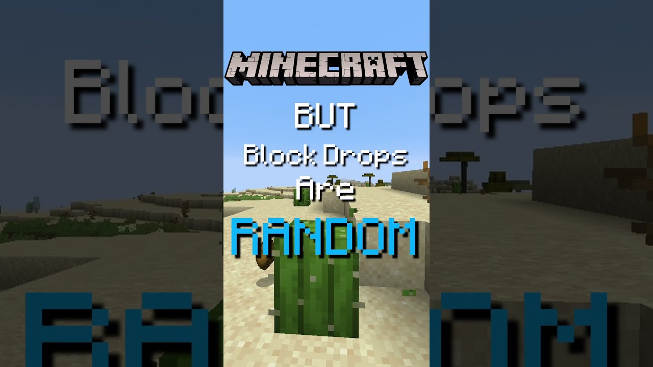 Minecraft, But Block Drops Are Random... - Minecraft videos
