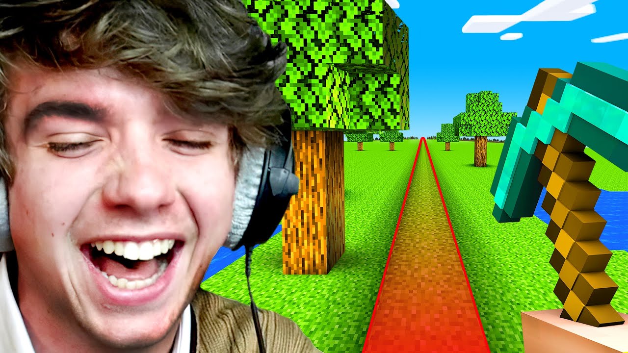 Minecraft, But It's A Straight Line! - Minecraft videos