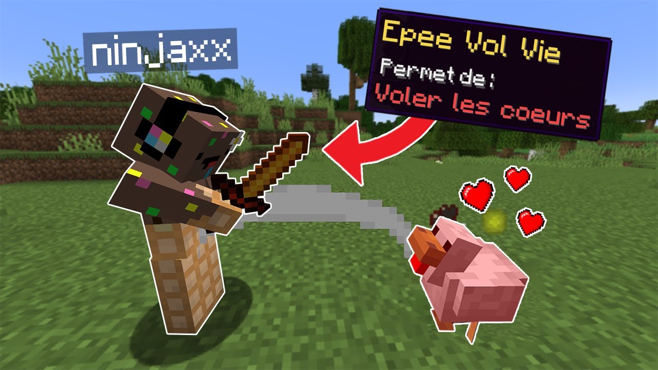 Minecraft mais je vole la Vie des Mobs que je tue.. - Minecraft videos