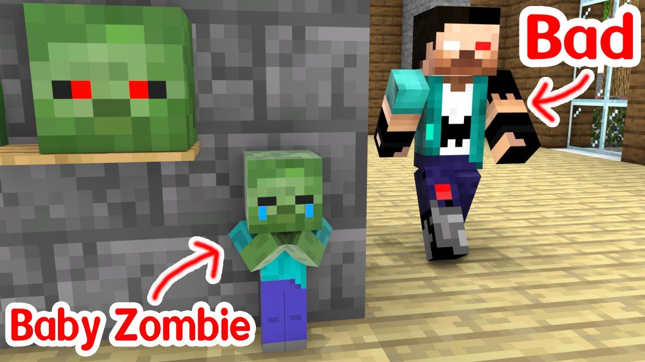 Monster School : Bad Herobrine and Poor Baby Zombie - Sad Story ...