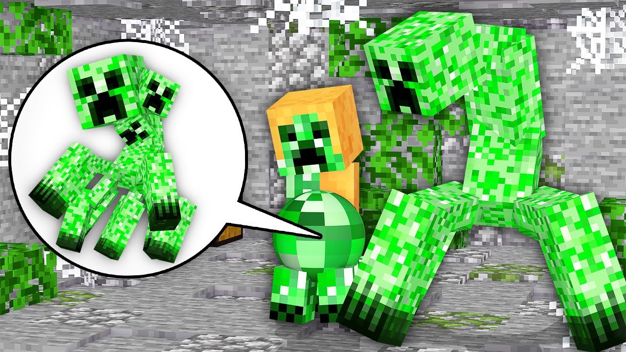 Monster School: Creeper Mother Girl Born Baby Mutant Birth Family ...