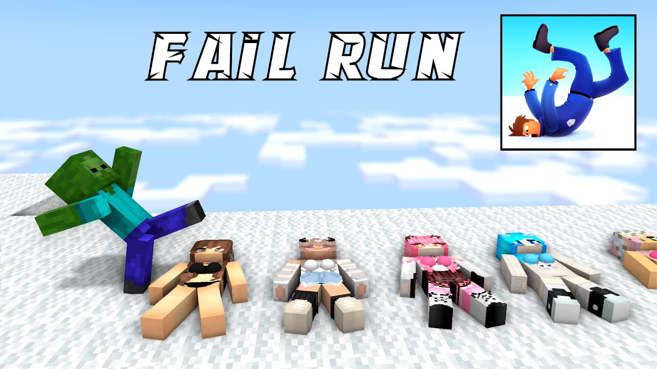 Monster School : FAIL RUN CHALLENGE - Minecraft Animation - Minecraft ...