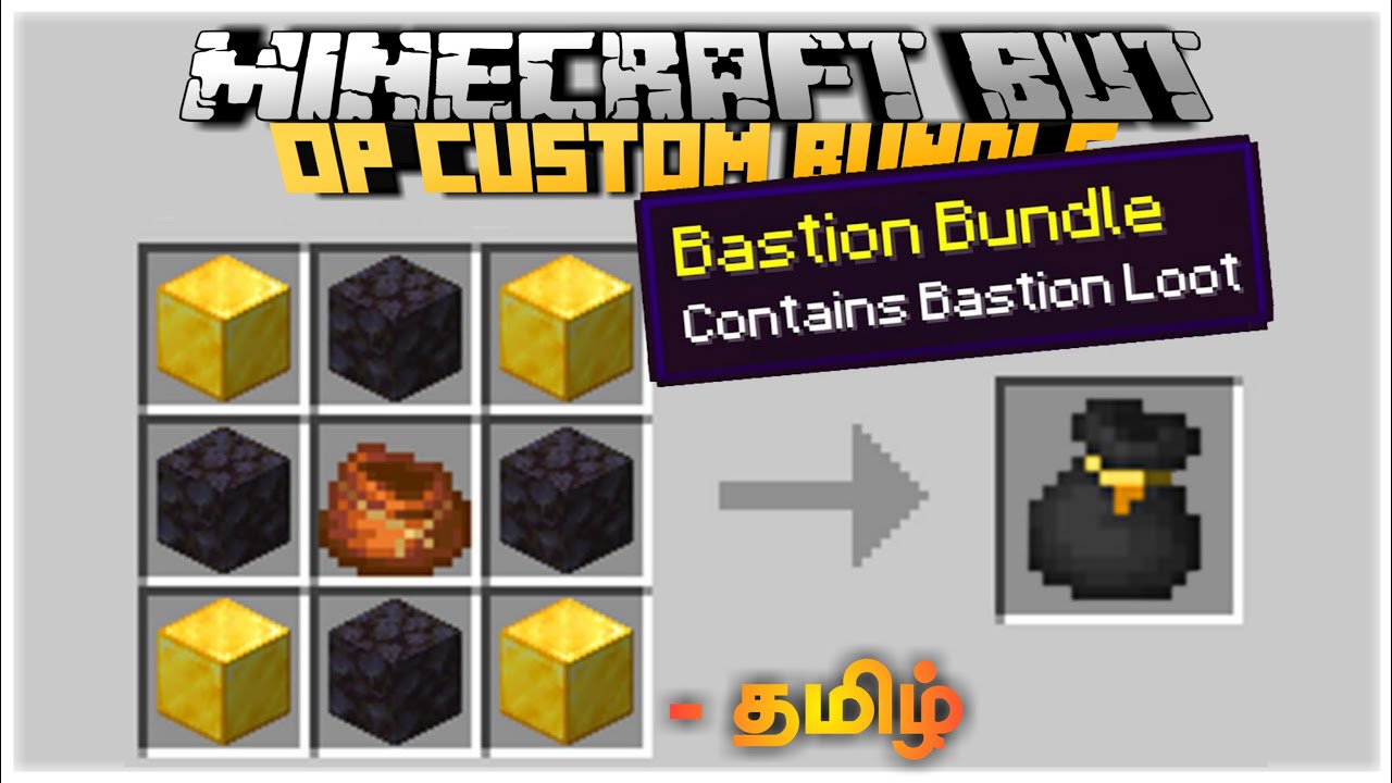 Tamil || Minecraft, But There Are Custom Bundles... - Minecraft videos