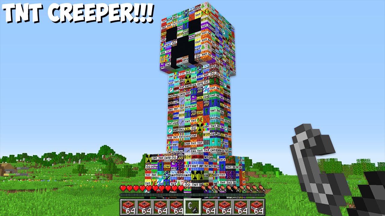 What IF YOU LIGHT BIGGEST CREEPER OF STRANGEST TNT in Minecraft ...