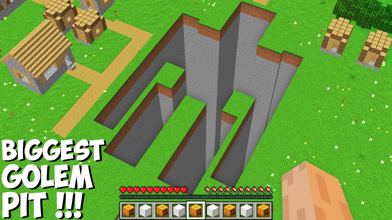 Where DOES THIS BIGGEST GOLEM PIT LEAD in Minecraft ? CURSED GOLEM ...