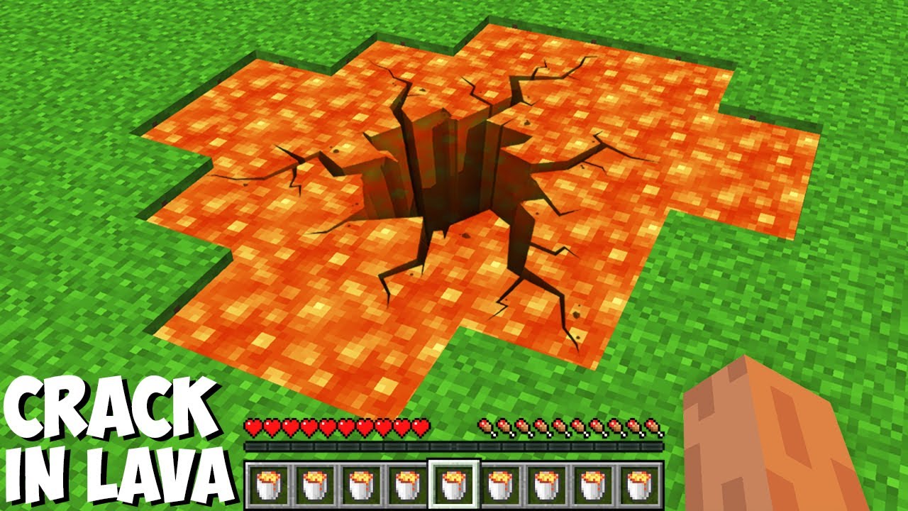 Why did THIS CRACK APPEAR IN THE LAVA in Minecraft ? REALISTIC LAVA PIT ...
