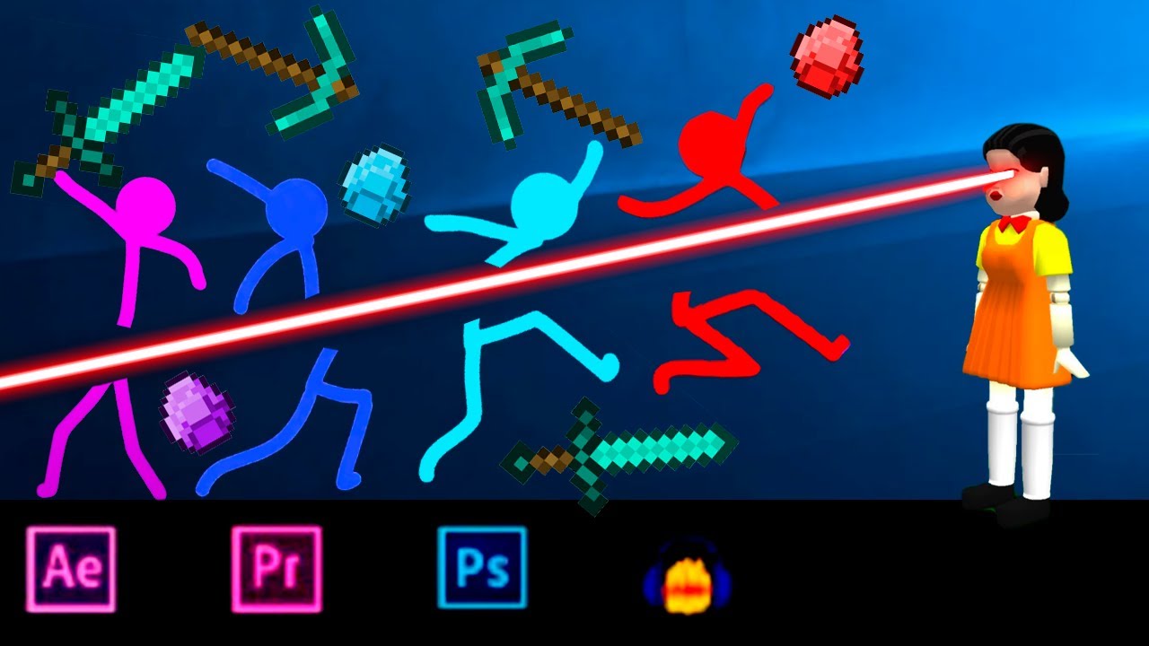 Animation VS Minecraft Shorts SQUID GAME (original) Stickman vs ...