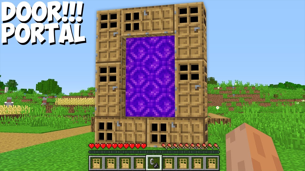 How to BUILD SECRET DOOR PORTAL in Minecraft ! STRANGE PORTAL ...
