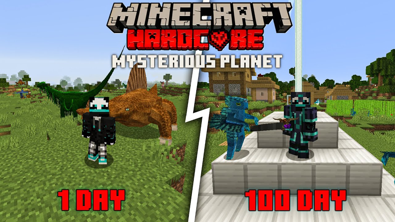 I Survived 100 Days In *MYSTERIOUS PLANET* In Minecraft Hardcore ...
