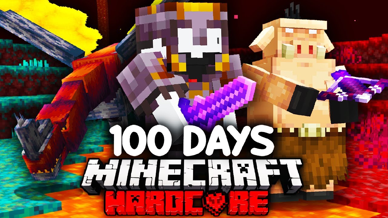 I Survived 100 Days in the Custom NETHER in Minecraft... - Minecraft videos