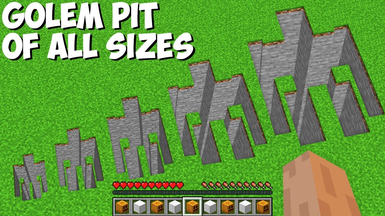 I found SECRET GOLEM PIT OF ALL SIZES in Minecraft ! SUPER GOLEM TUNNEL ...