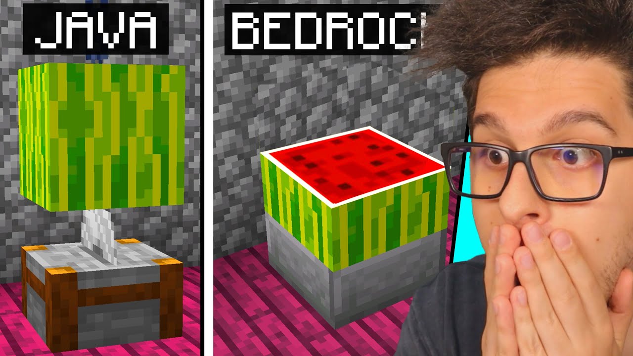 MINECRAFT: JAVA vs BEDROCK - 15 DIFFERENZE - Minecraft videos