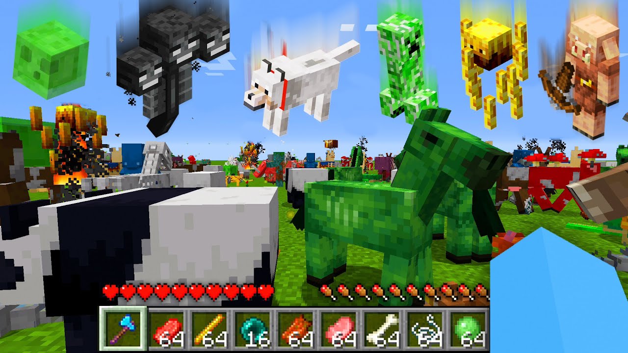 Minecraft, But Random Mobs Rain.. - Minecraft videos