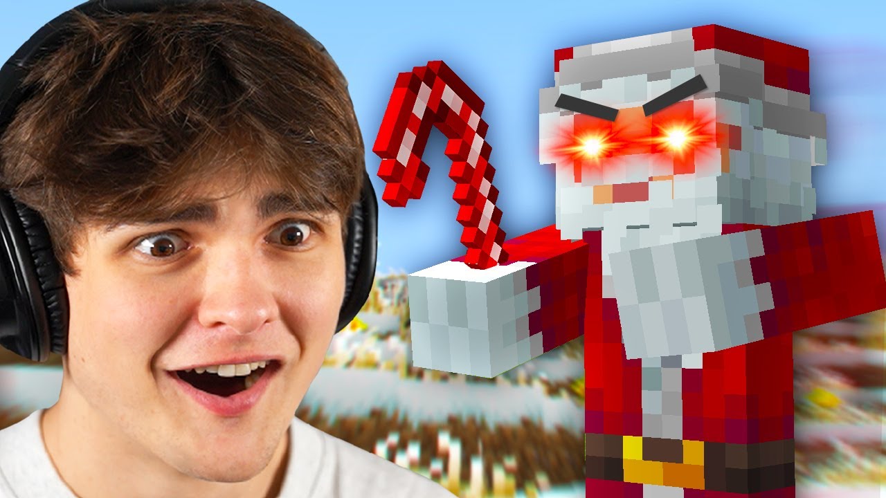 Minecraft, But SANTA Hunts You! - Minecraft videos